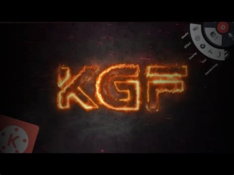 KGF Fire Text Effect Fire Text Animation Reveal Intro Kinemaster