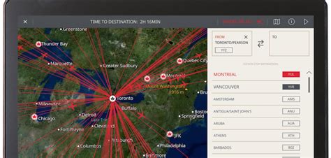 Air Canada Debuts Interactive Inflight Route Map Aircraft Interiors International
