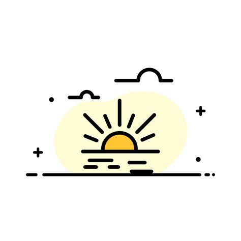 Sun Brightness Light Spring Business Flat Line Filled Icon Vector Banner Template 15615517