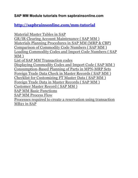 Sap Mm Tutorials Pdf