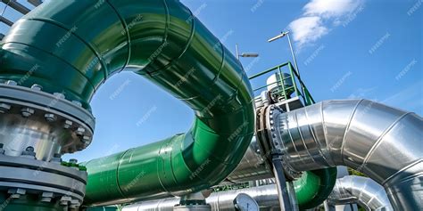 Premium Photo Pipeline And Piping System Industrial Piping System