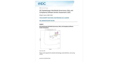 Idc Marketscape Worldwide Governance Risk And Compliance Software 2025 Vendor Assessment