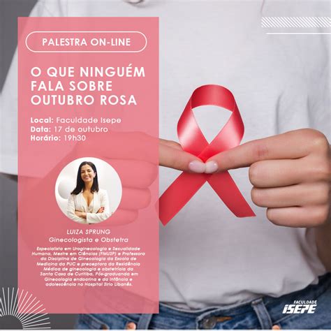 Palestra Especial Outubro Rosa Faculdade Isepe Guaratuba