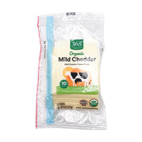 365 Everyday Value® Organic Sliced Mild Cheddar 8 Oz Wholefoods