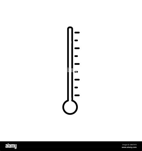 A Simple Outline Icon Of A Thermometer Perfect For Indicating Temperature Or Measurement In