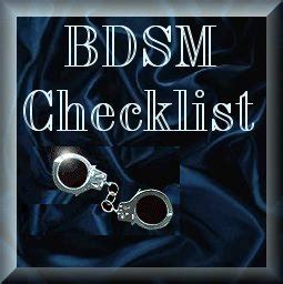 BDSM play checklist