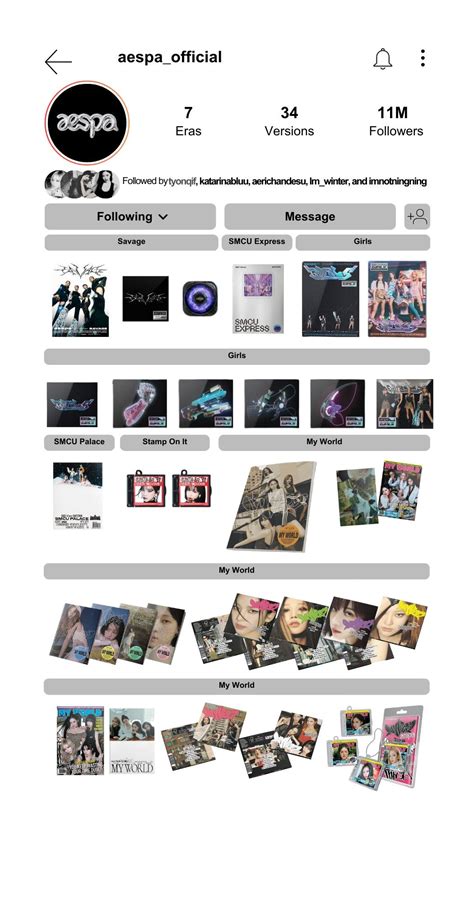 Explore The Complete Aespa Album Template