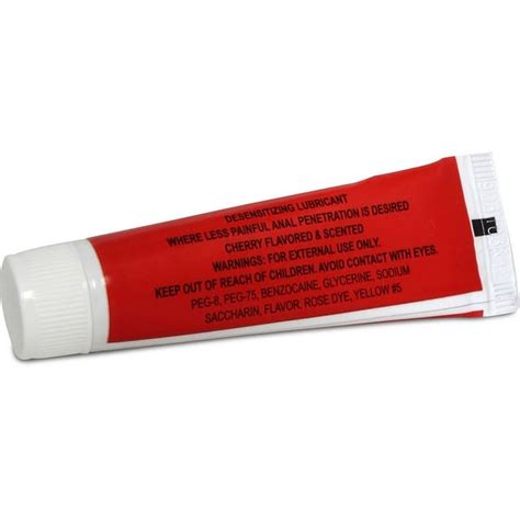 Anal Ese Desensitizing Gel Cherry Flavored Personal Lubricant 05 Oz