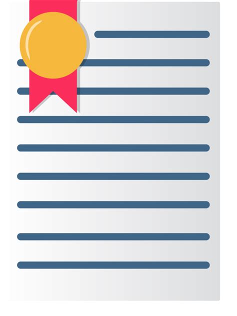 Certificate Icon Flat Style Interpreter And Translator Symbols