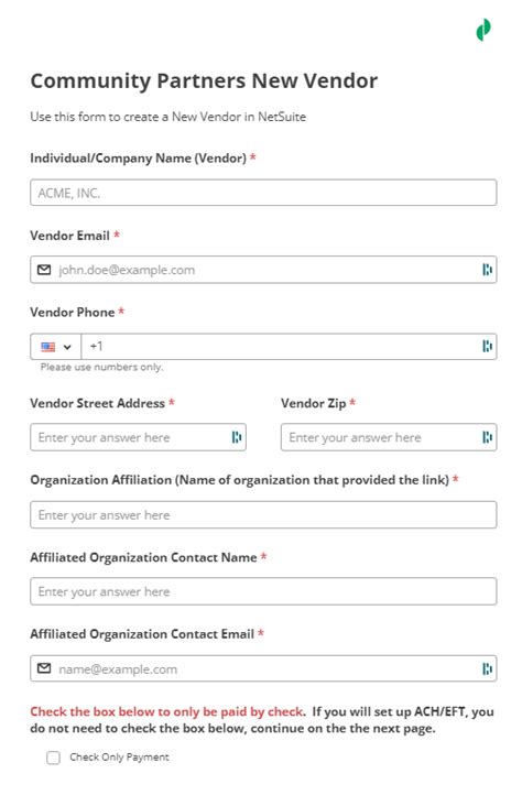 How Do I Add A New Vendor To Netsuite Community Partners Project