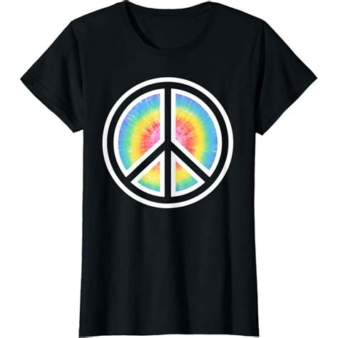 Peace Sign Love 60s 70s Tie Dye Hippie Halloween Costume T Shirt