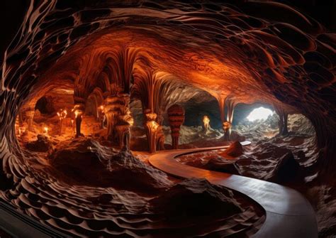 Premium Ai Image A Panoramic View Of A Vast Underground Chamber Showcasing The Intricate