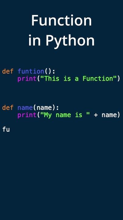 Functions In Python Youtube