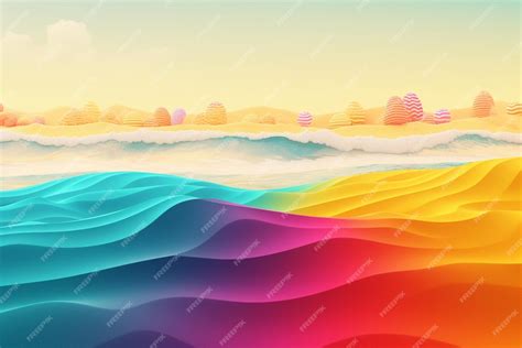Premium Photo 3d Render Of Abstract Wavy Background Computer Generated Illustration