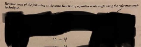solved rewrite each of the following as the same function of