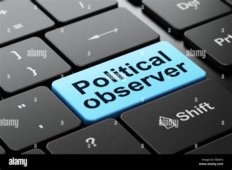Politics Concept Computer Keyboard With Word Political Observer