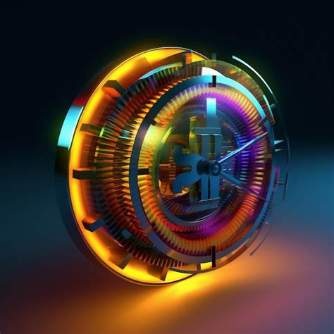 Premium Ai Image A Yellow Clock Logo