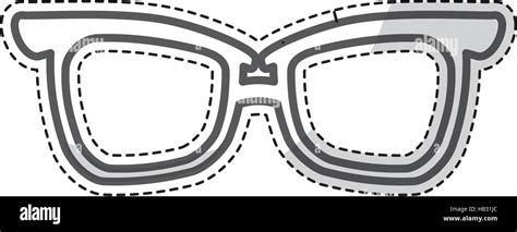 Glasses Accessory Icon Over White Background Hipster Style Design