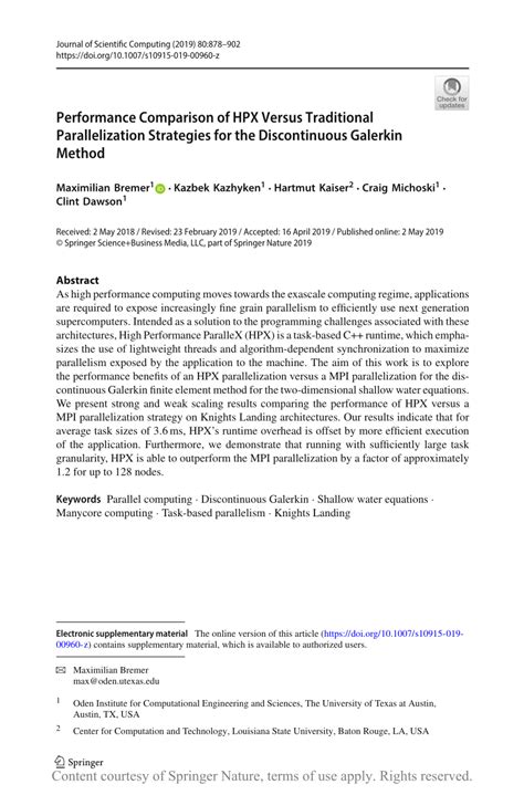 Performance Comparison Of Hpx Versus Traditional Parallelization