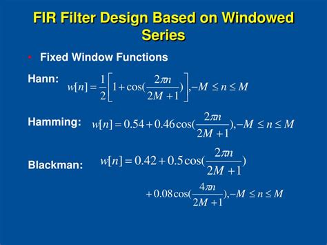 Ppt Chapter 7 Digital Filter Design Powerpoint Presentation Free