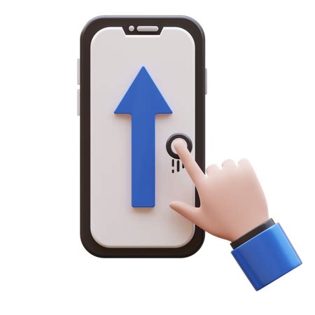 Swipe Up Hand Gesture D Illustrations Free In Png Blend Gltf
