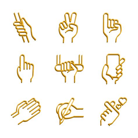 Premium Vector Human Hand Gesture Vector Set Design