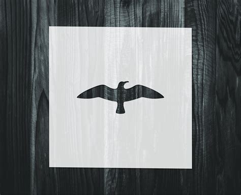 Flying Seagull Stencil Mylar Reusable Stencil Stencil Fast Etsy