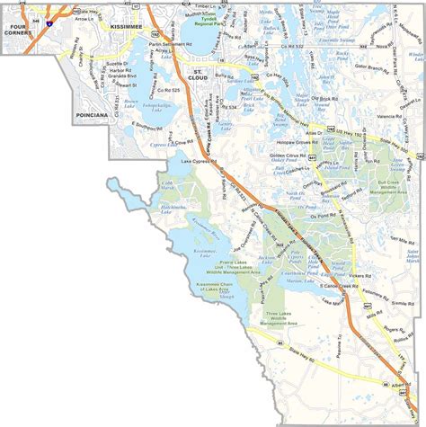 Polk County Map Florida Us County Maps