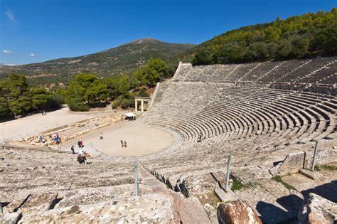 Theatre Of Epidaurus Panorama Illustration World History Encyclopedia