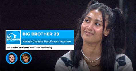 Big Brother 23 Hannah Chaddha Post Season Interview