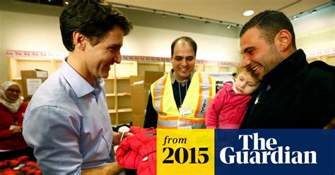 Justin Trudeau Greets Syrian Refugees Arriving In Canada Canada The