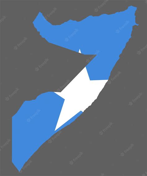 premium vector somalia map with flag african cartography
