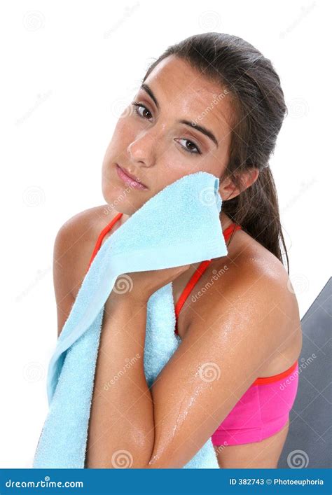 Beautiful Teen Girl Resting After Workout Stock Image Image Of