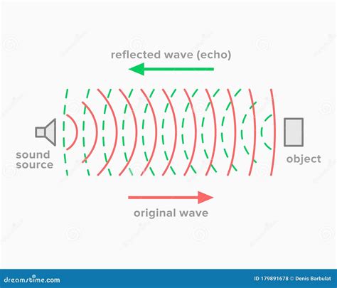 Echo Acoustic Phenomenon Of Sound Reflection Stock Vector
