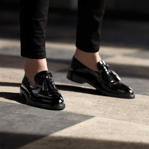 Tassel Detail Leather Loafers Burberry