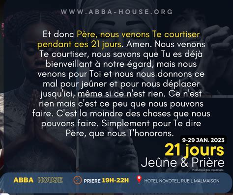 21 Jours De Jeûne Et De Prière