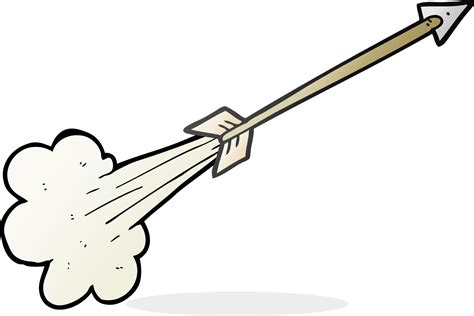 Freehand Drawn Cartoon Flying Arrow 11861361 Vector Art At Vecteezy