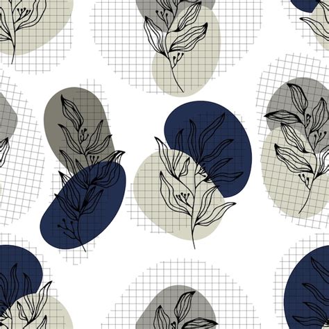 Premium Vector Botanical Abstract Contour Silhouette Branches With