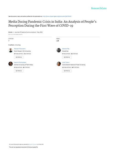 Media During Pandemic Crisis Jcc Pdf Social Media Popular Culture