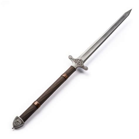 Premium Photo 3d Arming Sword On White Background