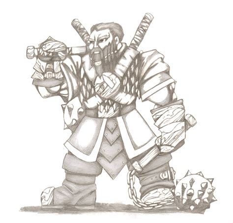 Dwarf With Two Flails By Roknese On DeviantArt