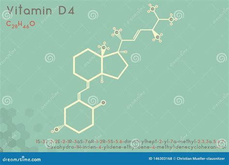 Infographic of the Molecule of Vitamin D4 Stock Vector - Illustration ...