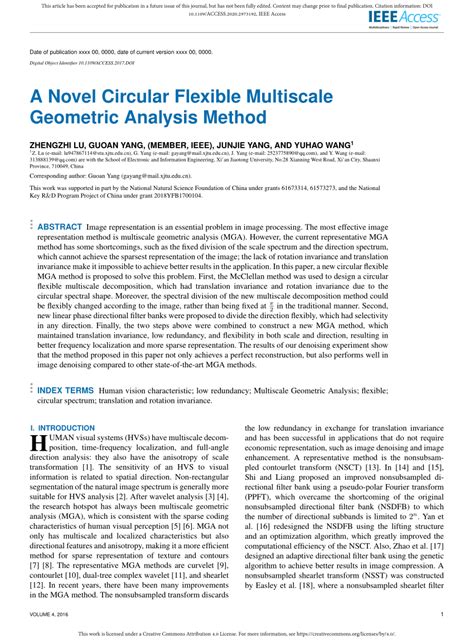 Pdf A Novel Circular Flexible Multiscale Geometric Analysis Method