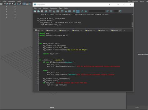 UI In Maya Render Factory