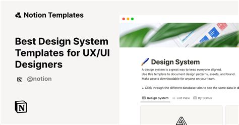 Best Design System Templates For UX UI Designers Notion Template