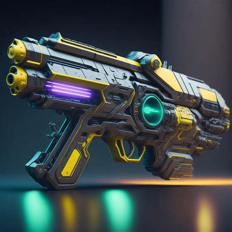 Premium Ai Image A Futuristic Illustration Sci Fi Gun
