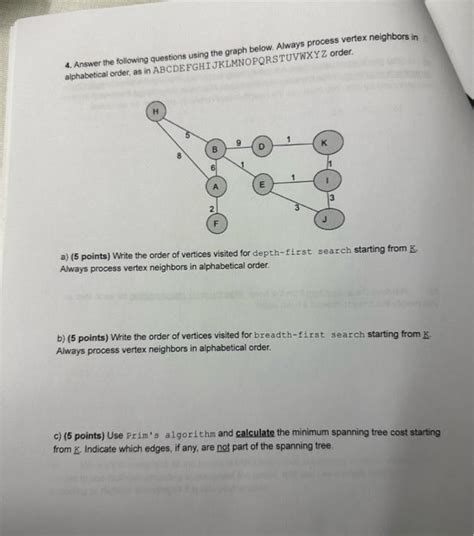 Solved 4 Answer The Following Questions Using The Graph
