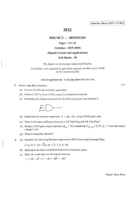 File CU 2022 B Sc Honours Physics Semester 6 Paper CC 13 For 2019