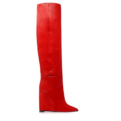 Boots Farah Red Leather Woman