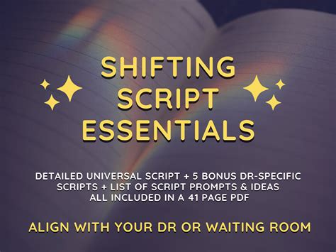 Shifting Script Essentials To Align With Your Dr Or Waiting Room Etsy